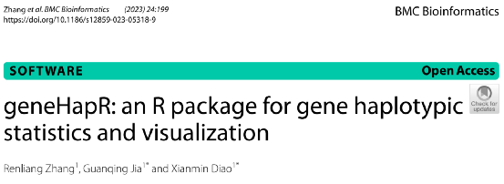 geneHapR|基因单倍型快速鉴定工具助力基因组高效选择育种_变异_遗传_表型