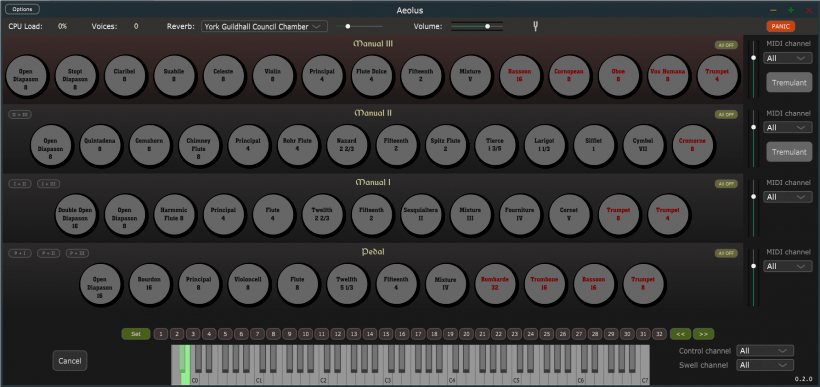 风神的歌：开源管风琴合成器 Aeolus 评测（二）_键盘_颤音_通道
