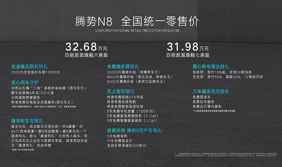 新车｜31.98万元起，腾势N8四驱超混版上市，6/7座两个版本，并配云辇-C_搜狐汽车_搜狐网