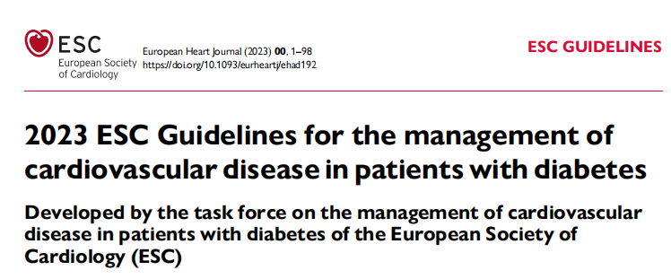 ESC重磅丨彭道泉教授：2023 ESC糖尿病患者心血管病管理指南核心解读_风险_合并_血糖