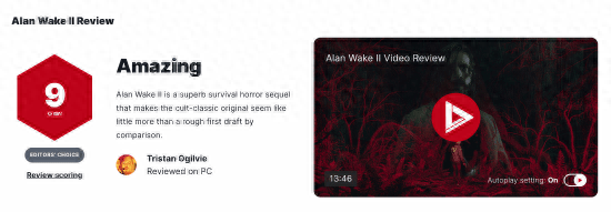 《心灵杀手2》IGN 9分：出色的续作 远超原作！_经典_初稿_评测